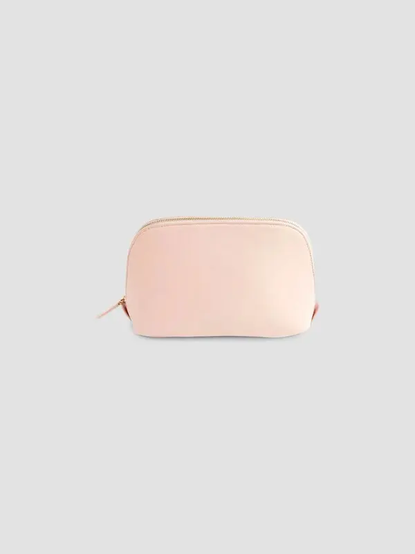 ROYCE NEW YORK Leather Cosmetic Bag - Blush Pink
