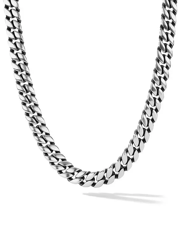 David Yurman Curb Chain Necklace In Sterling 11.5mm