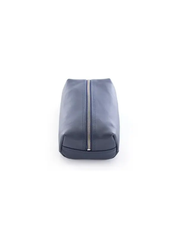 ROYCE NEW YORK Compact Leather Toiletry Bag - Tan