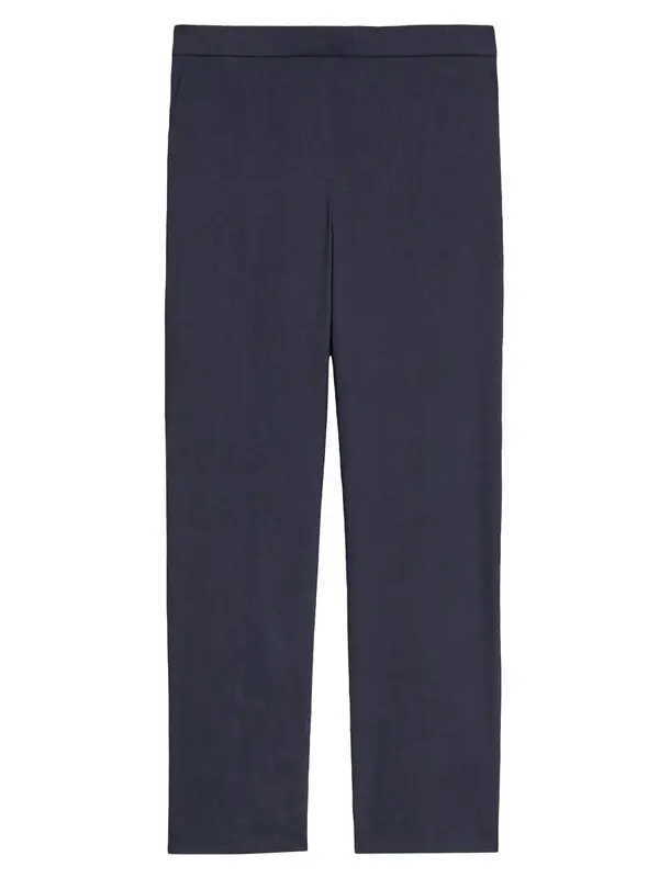 Theory Treeca Linen Pull-on Crop Pants - Concord