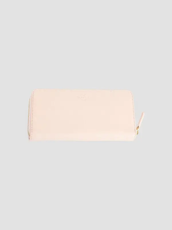 ROYCE NEW YORK Rfid-blocking Zip-around Leather Wallet - Light Pink