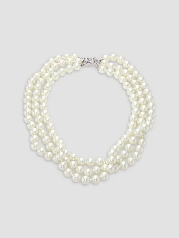 KENNETH JAY LANE Three Strand Faux- Necklace