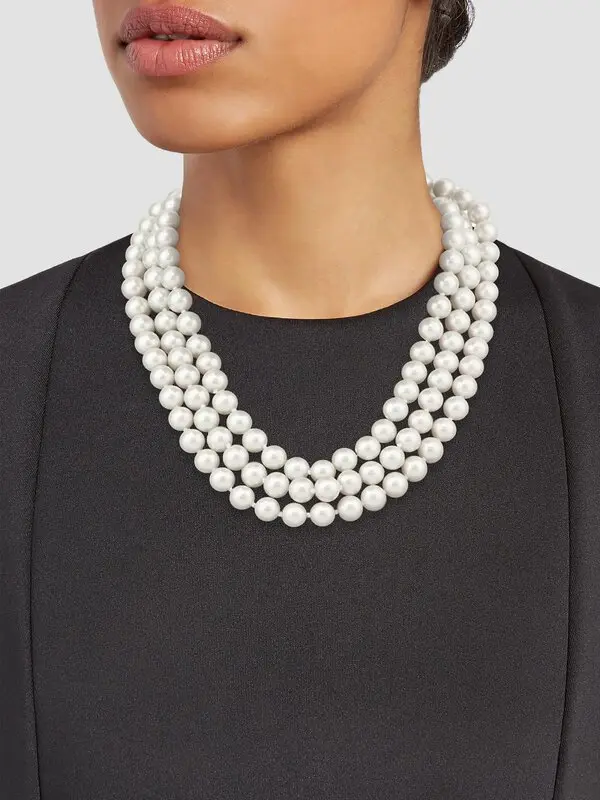 KENNETH JAY LANE Three Strand Faux- Necklace