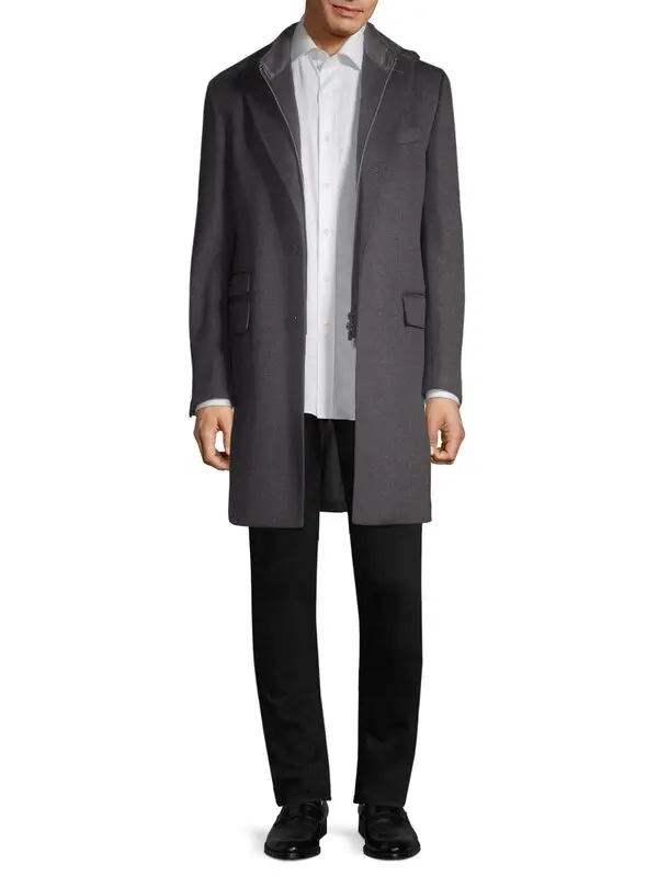 Corneliani Char Id Topcoat - Grey
