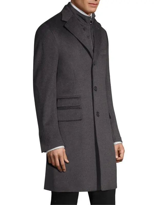 Corneliani Char Id Topcoat - Grey