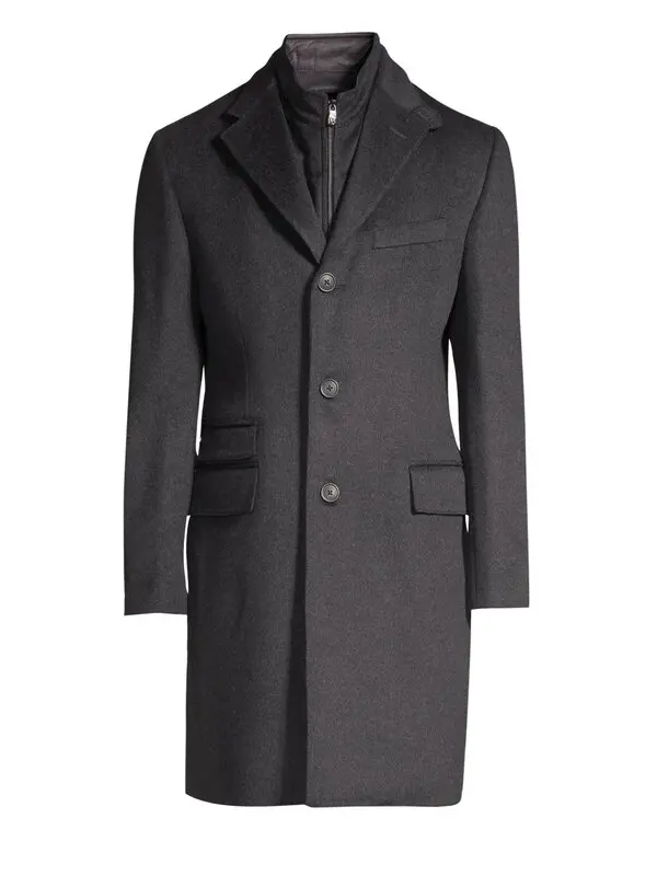 Corneliani Char Id Topcoat - Grey