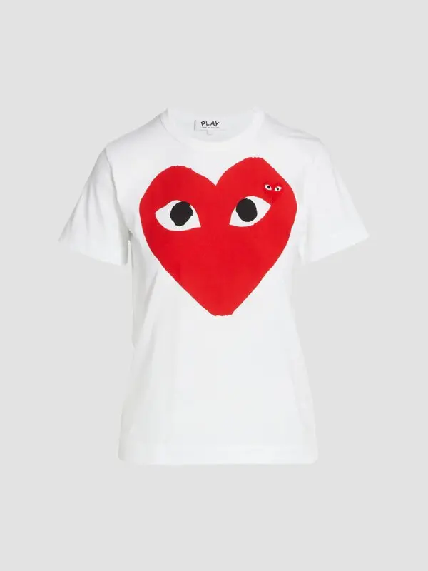 Play Comme Des Garcon Heart Cotton T-shirt
