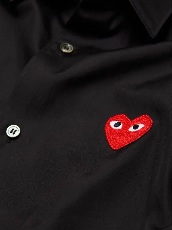 Play Comme Des Garcon Heart Button Down Shirt