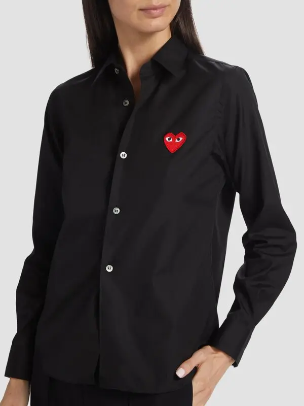 Play Comme Des Garcon Heart Button Down Shirt