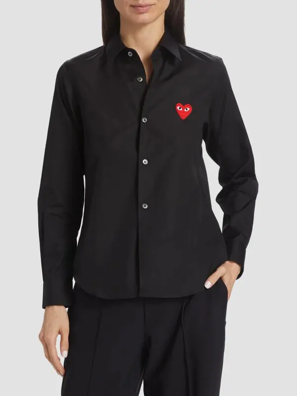 Play Comme Des Garcon Heart Button Down Shirt