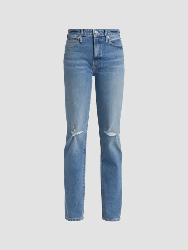 LE JEAN Sabine Distressed Straight-leg Jeans