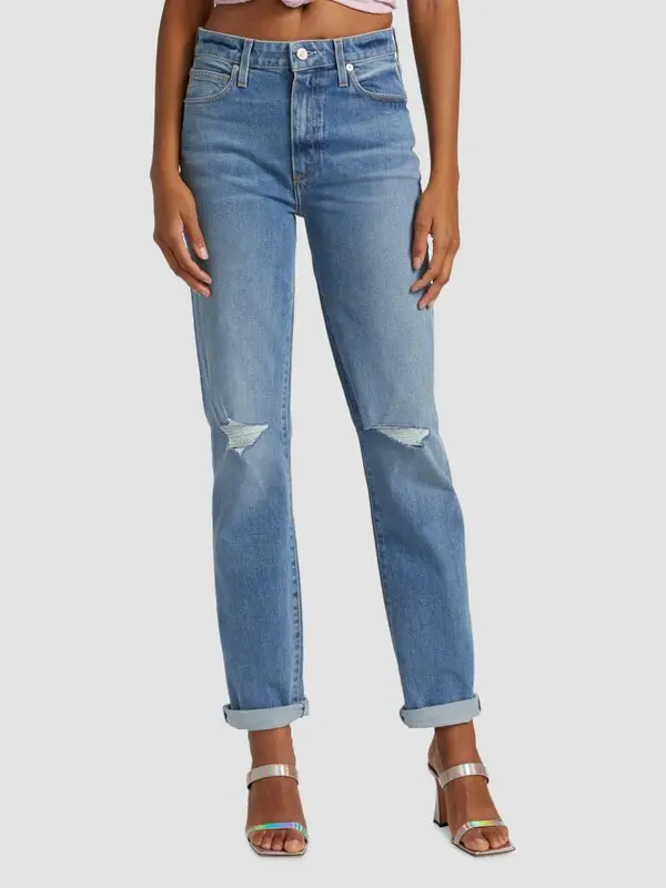 LE JEAN Sabine Distressed Straight-leg Jeans