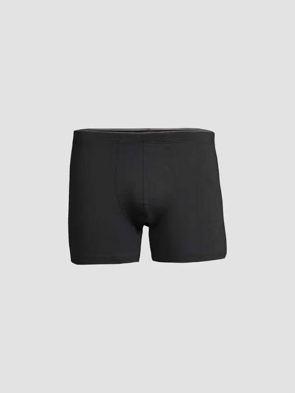 Hanro Cotton Superior Long-leg Boxer Briefs - Black