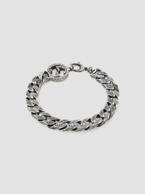 Gucci Paisley Interlocking G Bracelet - Silver