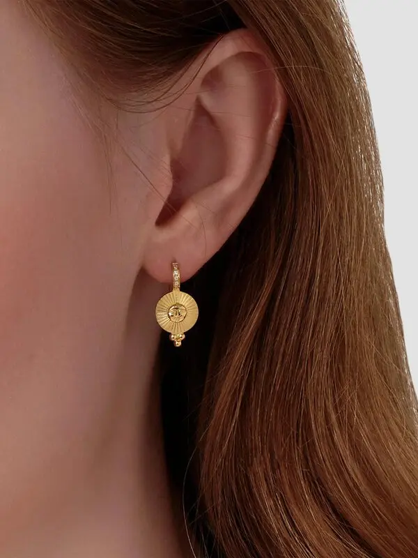 Temple St. Clair Sole 18k & Diamond Drop Earrings