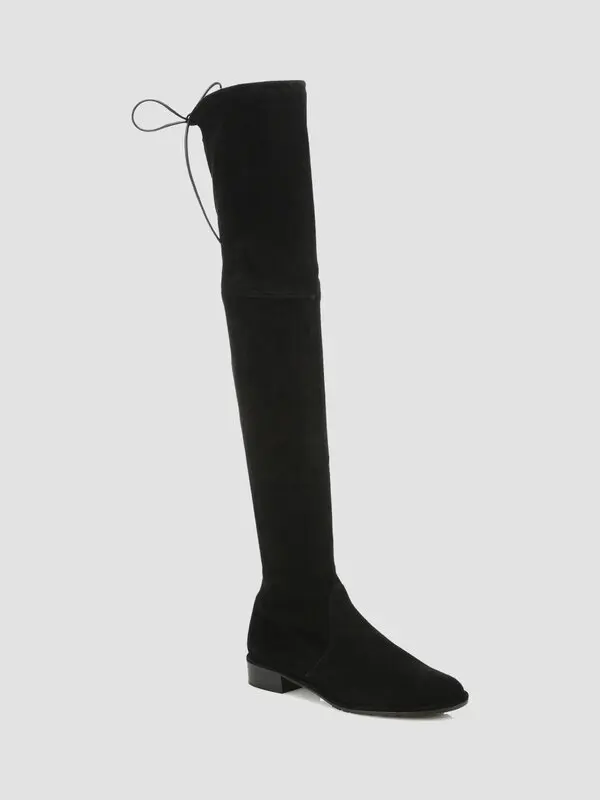 STUART WEITZMAN Lowland Suede Thigh-high Boots