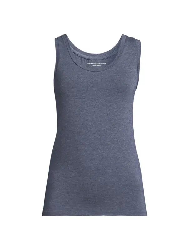 Majestic Filatures Soft Touch Scoop-neck Tank - Blue Denim