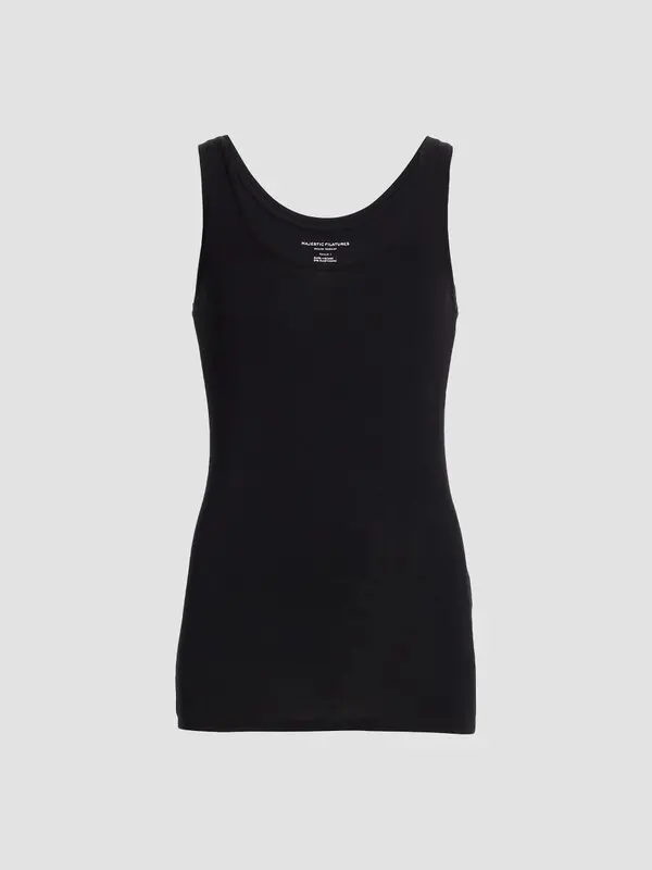 Majestic Filatures Soft Touch Scoop-neck Tank - Noir