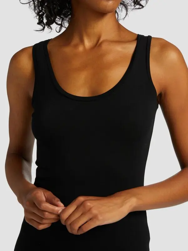 Majestic Filatures Soft Touch Scoop-neck Tank - Noir