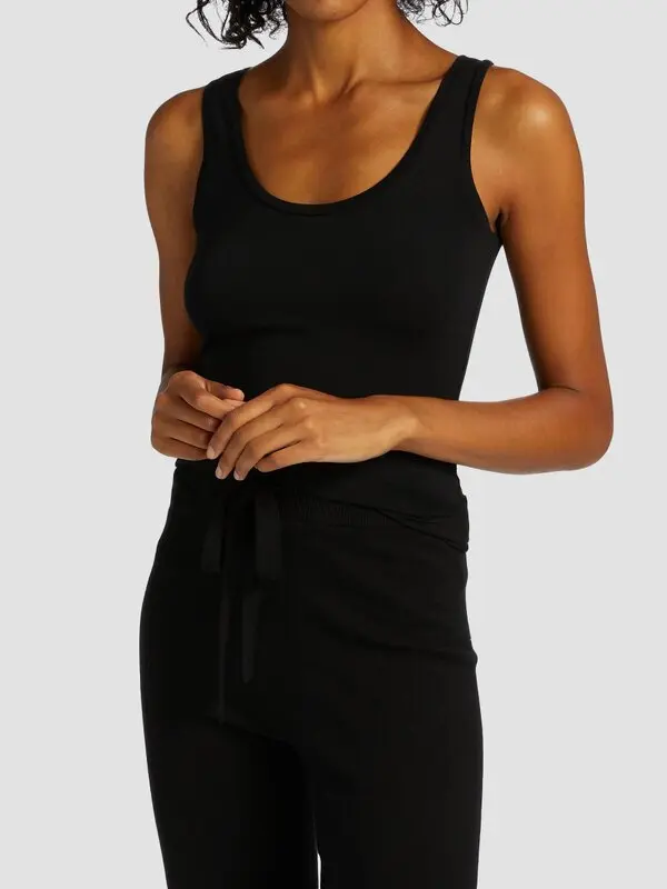 Majestic Filatures Soft Touch Scoop-neck Tank - Noir