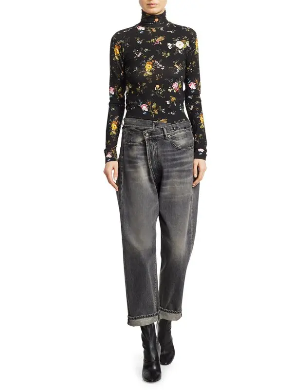 R13 Faded Crossover Jeans