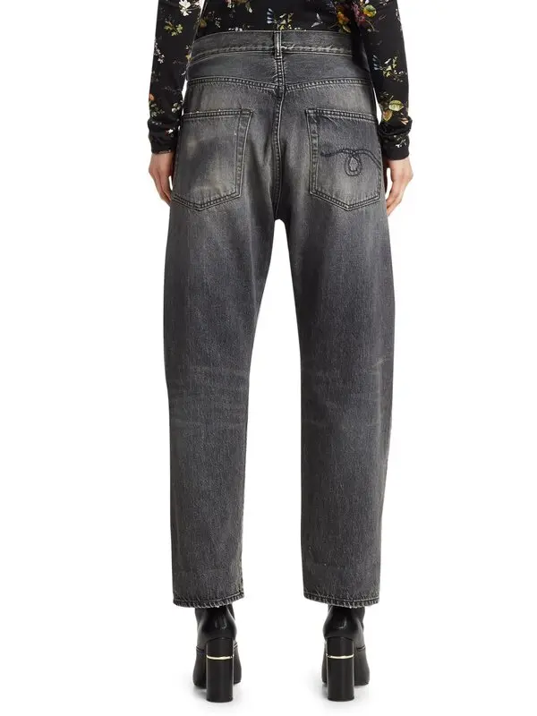 R13 Faded Crossover Jeans