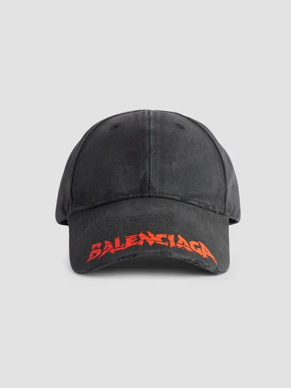 Balenciaga Logo Baseball Cap - Black