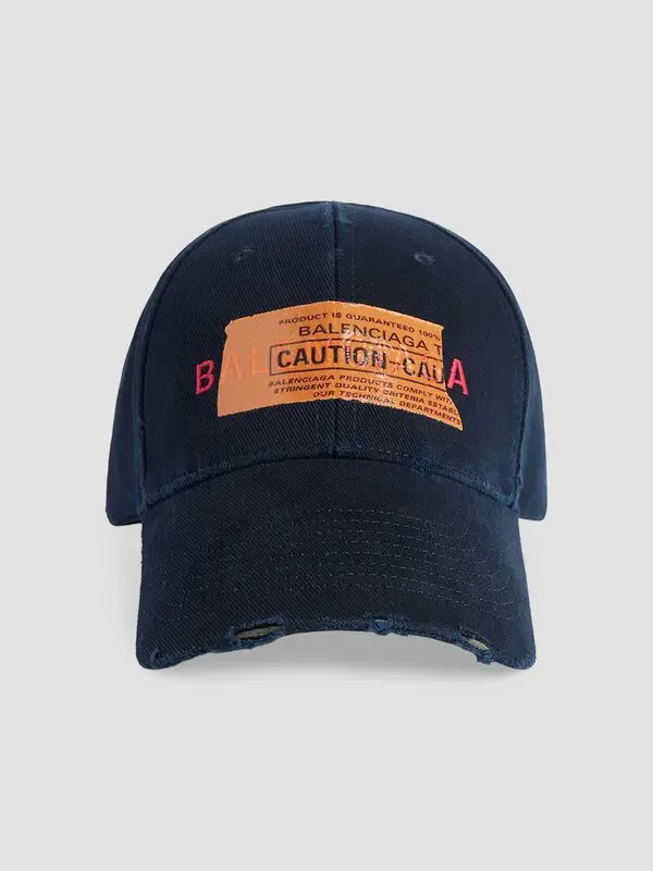 Balenciaga Logo Baseball Cap - Navy