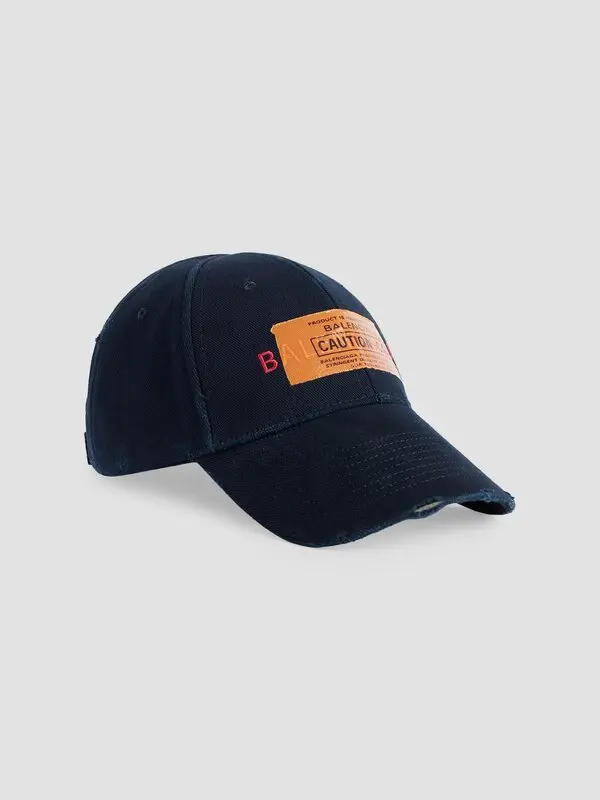 Balenciaga Logo Baseball Cap - Navy