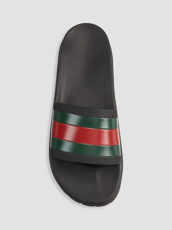 Gucci Web Slide Sandals - Black