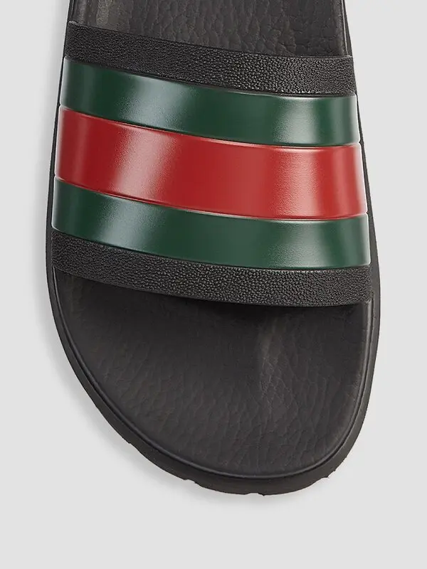 Gucci Web Slide Sandals - Black