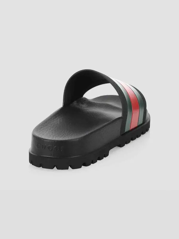 Gucci Web Slide Sandals - Black