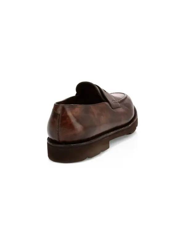 John Lobb Lopez Chunky Leather Penny Loafers