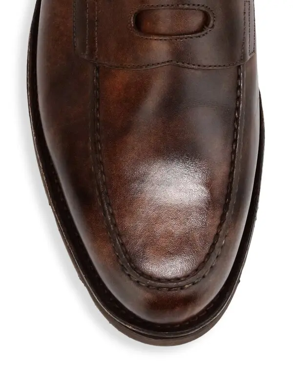 John Lobb Lopez Chunky Leather Penny Loafers