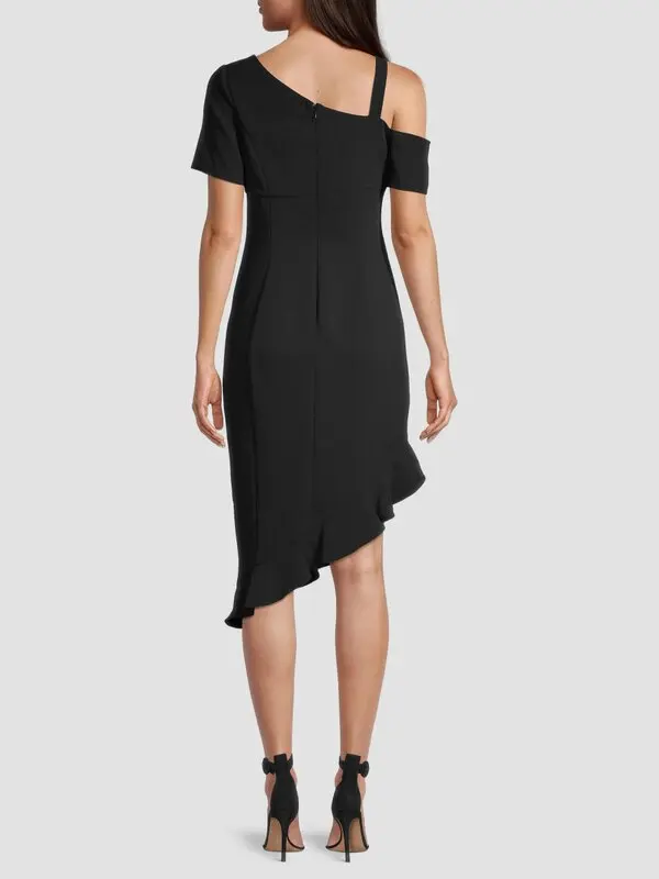 Shani Asymmetric Ruffled Sheath Dress