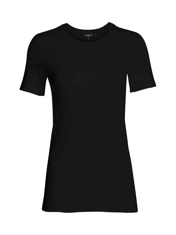 Theory Johnna Pima Cotton Tee - Black