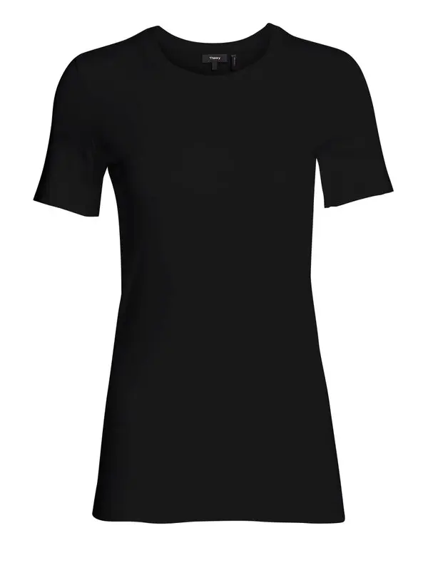 Theory Johnna Pima Cotton Tee - Black