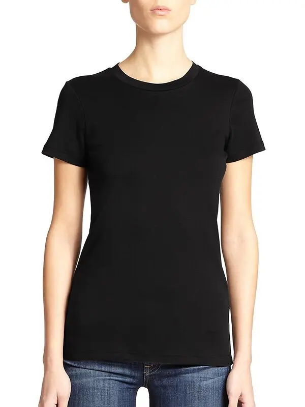 Theory Johnna Pima Cotton Tee - Black