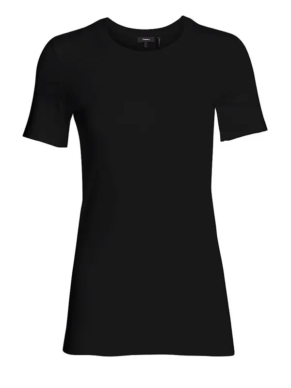 Theory Johnna Pima Cotton Tee - Black