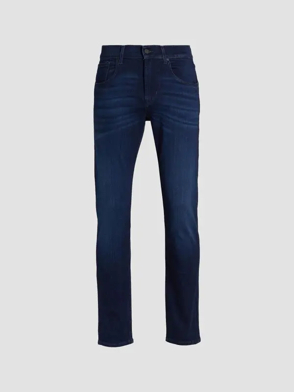 7 For All Mankind Slimmy Airweft Slim-fit Tapered Jeans - Deep Blue