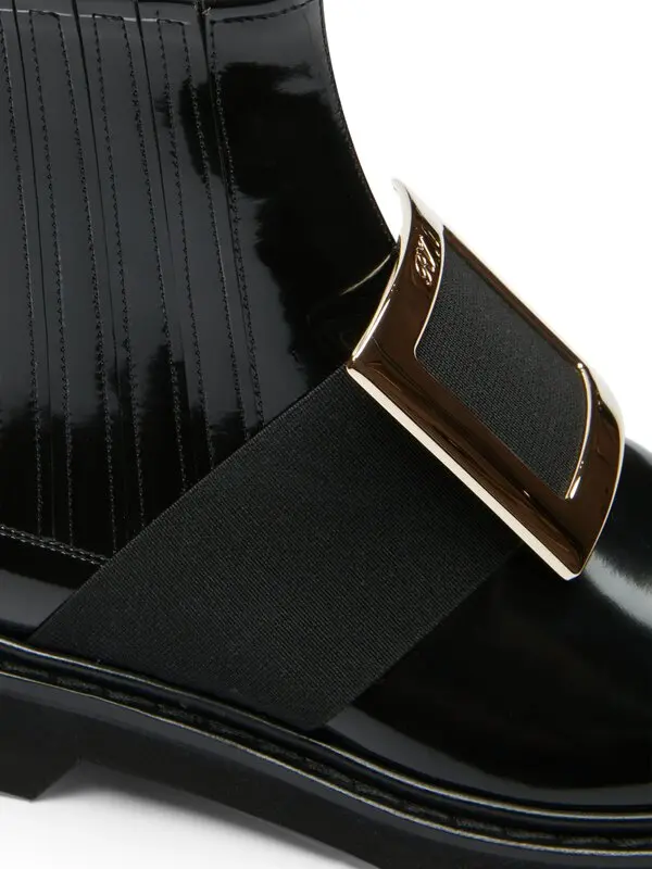 ROGER VIVIER Viv Rangers Patent Leather Chelsea Boots