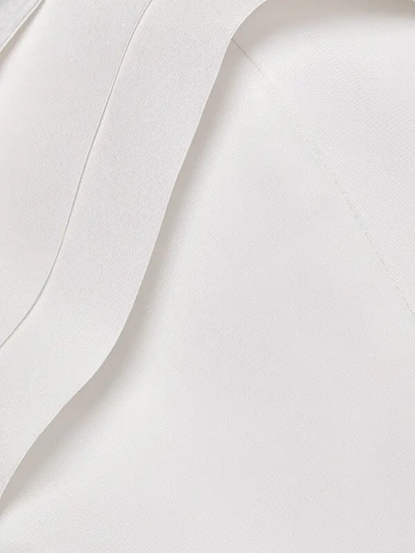 Alexia Maria Margaret Bow Silk Dress - White