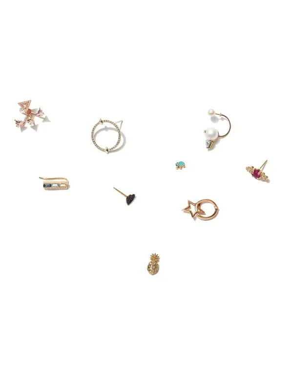 SYDNEY EVAN Mini Enamel & 14k Elephant Single Stud Earring - One-color