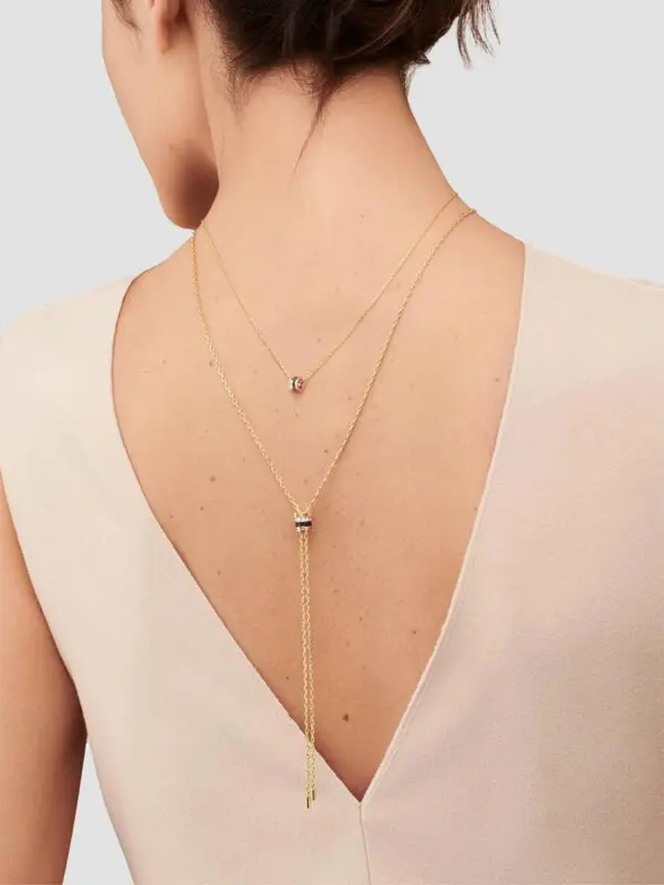 Boucheron Quatre Classique 18k Tri-tone Brown Pvd & Diamond Pendant Mini Bolo Necklace