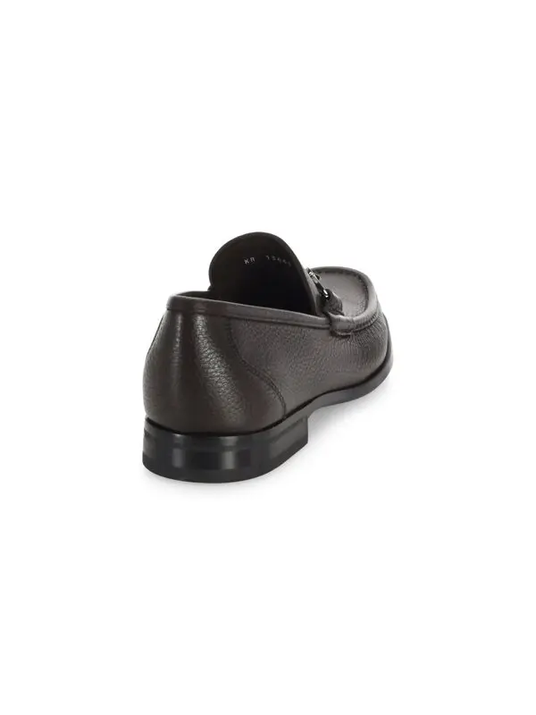 FERRAGAMO Grandioso Gancini Bit Leather Loafers - Hickory