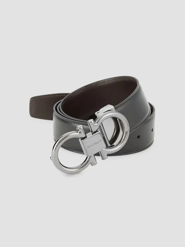 FERRAGAMO Gancini Buckle Cut-to-size Reversible Belt