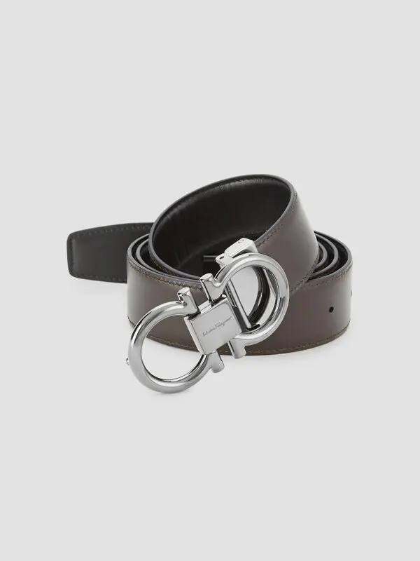 FERRAGAMO Gancini Buckle Cut-to-size Reversible Belt