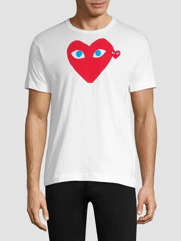 Play Comme Des Garcon Double Heart T-shirt