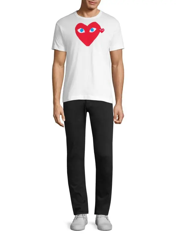 Play Comme Des Garcon Double Heart T-shirt