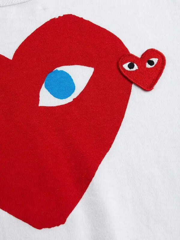 Play Comme Des Garcon Double Heart T-shirt